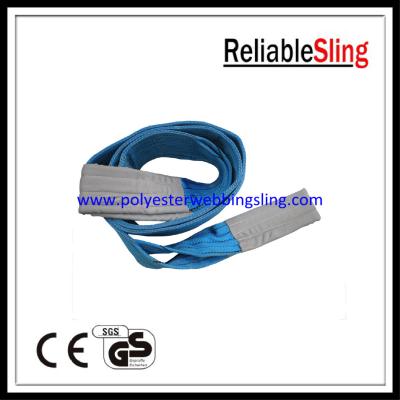 China SF 7 8T Blauwe van de singelbandslinger 1-100 van de kleurenpolyester duplex de meterslengte Te koop