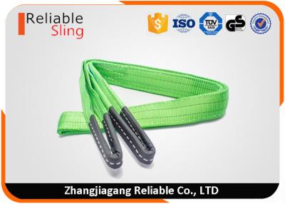 China 60mm Slinger van de 2 Ton de Groene Vlakke Singelband met Veiligheidsfactor 7 keer Te koop