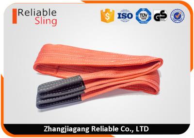 China 100% het type van de kleurencoderiem van de polyester lage verlenging Webslingers voor het opheffen van 5 ton Te koop