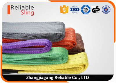China 0,5 Ton - van de de Singelbandslinger van 50 TonKleurencodes Vlakke de Ladingsriem voor Opheffende OEM/ODM Te koop