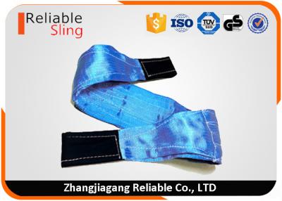 China 8 het Oog van de tonpolyester en van de Oog Vlakke Singelband Slinger Synthetische het Hijsen Riem Blauwe Kleur Te koop
