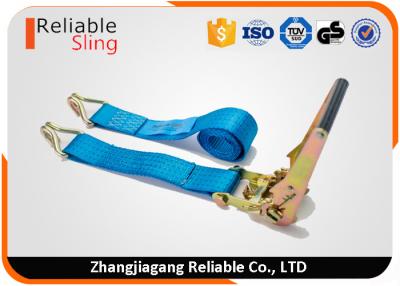 Cina il cricco blu del poliestere 4T di 50cm lega giù la flagellazione del carico della cinghia blu/arancia/giallo in vendita