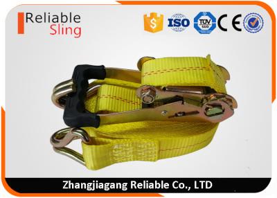 Cina Il cricco a 2 pollici standard americano lega giù la cinghia con la tessitura gialla del poliestere in vendita