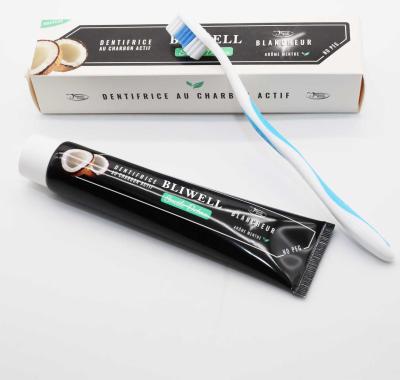 China A superfície de remoção de limpeza natural delicada segura mancha o dentífrico do carvão vegetal à venda