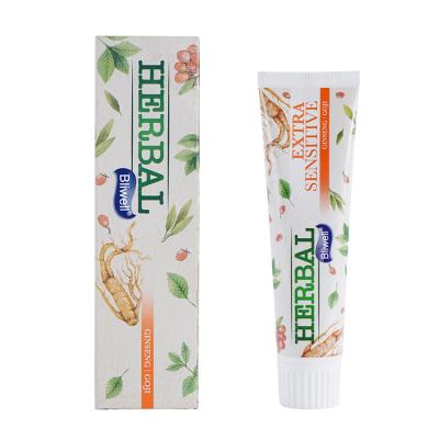 Cina Il dentifricio in pasta d'imbiancatura di erbe prezioso vari estratti di erbe imbianca i denti per proteggere le gomme sensibili in vendita
