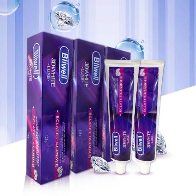 中国 Private Label Effective Remove Stains Antiplaque Peppermint Natural 3D Deeply White Toothpaste 販売のため