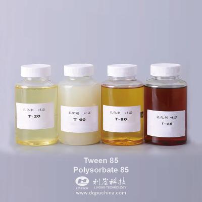 China OEM Polysorbate 85 Polyoxyethylene 20 Sorbitan Trioleate Fatty Acid Esters Surfactant for sale