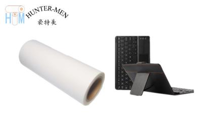 China Zelfklevende Film van de lagere Temperatuur de Melkachtige Doorzichtige Hete Smelting voor het Plakken van Leer/Plastieken Te koop
