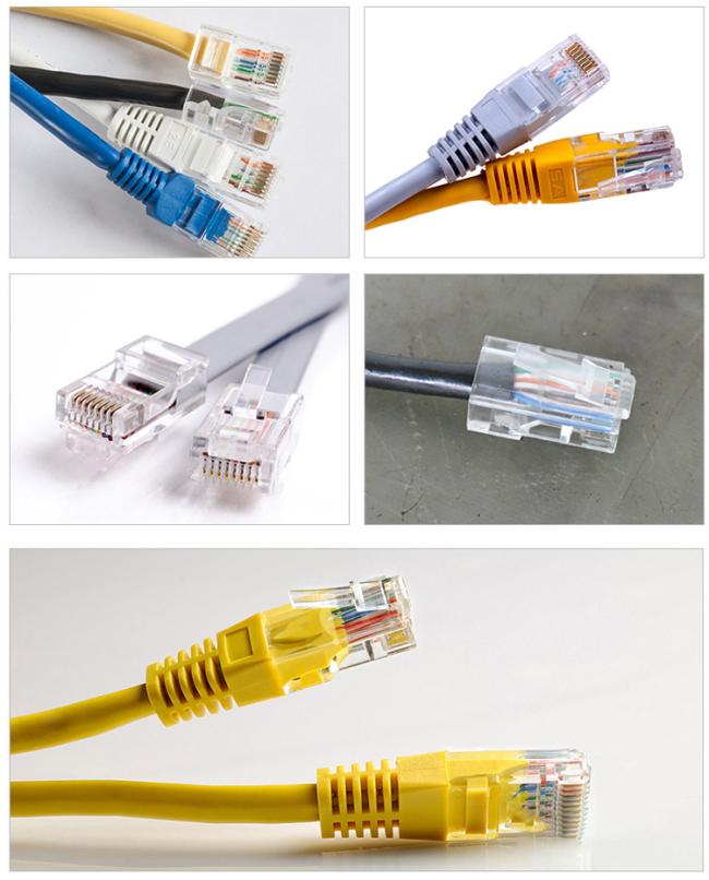 Cable de la red del RJ45 8P8C 8P4C y cable de teléfono de RJ11 6P4C 4P4C con Crystal Socket Connector Crimping Machine