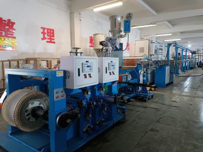 China φ90mm+φ50mm Máquina de extrusión de cables y alambres de alta velocidad con cubierta de chaleco eléctrico de PVC en venta