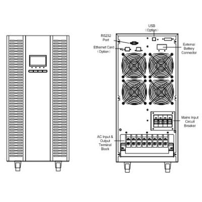Cina Sistema ad alta frequenza PFC DSP di 10-20KVA UPS con la sinusoide pura in vendita