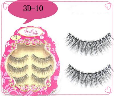 China Most popular korean improted material natural 3D silk strip eyelash for sale