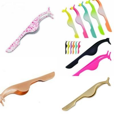 China purple/black/pin/green/blue Eyelashes strips tweezers adjuster elaborated in steel for sale