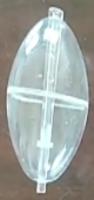 China ABS transparent high quality Durable fishing slip cast spin float Oval float for sale