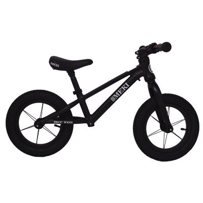 China 12 Inch 14 Inch Durable Aluminum Alloy Black Kids Balance Bike Toys On Bike  With Adjustable Saddle  for Age 2~8Years for sale