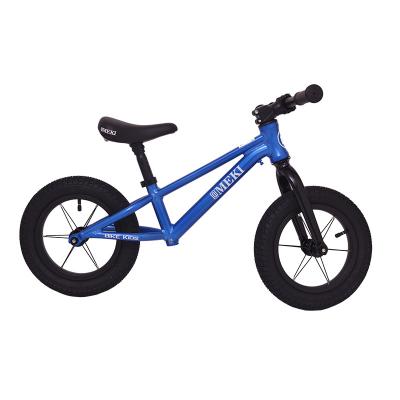 China High Quality 12inch 14inch  Aluminum  Alloy Blue Kids Balance Bike Baby Push Bike With Lock-out Seat Clamp for sale