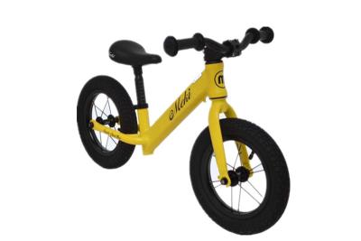 China 12 Inch Tall and Large  Aluminum Yellow Kids Balance Bike Kids Toys Bike Speed Tires With Adjustable Saddle More Colors for sale