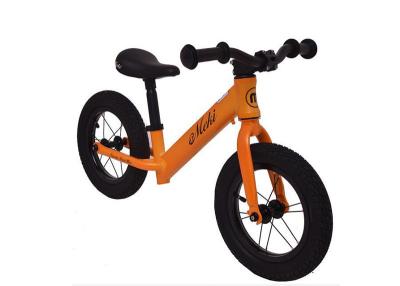 China Popular  No Pedal 12 inch Aluminum Orange Kids Balance Bike Toys On Bike With Comfortable Adjustable Height Saddle for sale