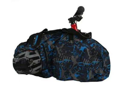China 600D Printed  Waterproof Oxford Cloth  Kids Balance Bike Bag  Baby Push Bike  Bag With Helmet Pocket for sale