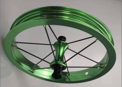 China 12inch Aluminum Alloy Kids Balance Bike Wheelset Baby Push Bike Wheels NBK Bearing 74 85 90 92 95mm Green Color for sale