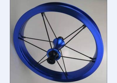 China 12inch Aluminum Alloy Kids Balance Bike Wheelset Baby Push Bike Wheels NBK Bearing 74 85 90 92 95mm Blue Color for sale