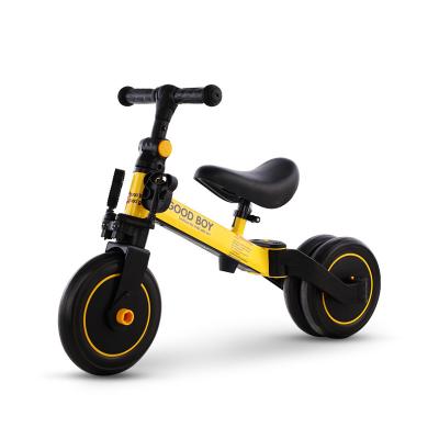 China 2020 New Model High Carbon Steel 2 in 1 Children Tricycle Bike Kids Balance Bike 1.2-4 Ages Yellow Color for sale