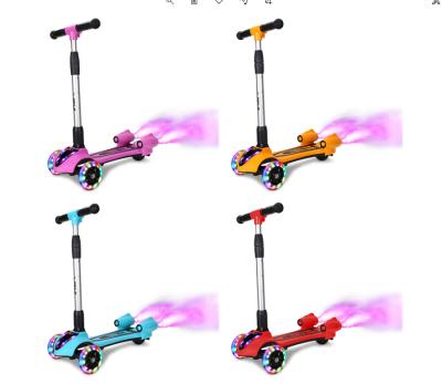 China Hot Sales  Three Wheel Scooter For Kid Height Adjustment Smoking Function CE EN71 Certificate yellow Blue pink Red for sale