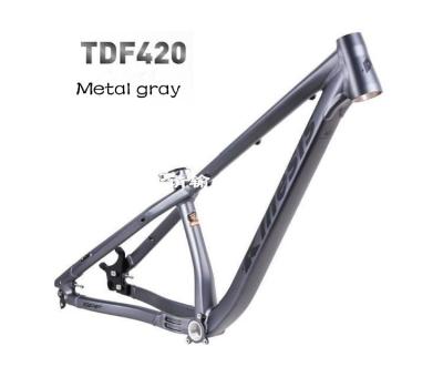 China 27.5er Aluminum Alloy 4X DJ Dirt Jump Street Bike  Am Hardtail Bicycle Frame 135*10mm QR  142*12mm Thru-axle Metal Gray for sale