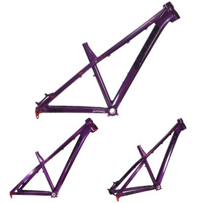 China Aluminum 26er 27.5er AM All Mountain Bike Hardtail Bicycle Frame With Seat Clamp 142*12(Thru-axle) Chameleon Purple for sale