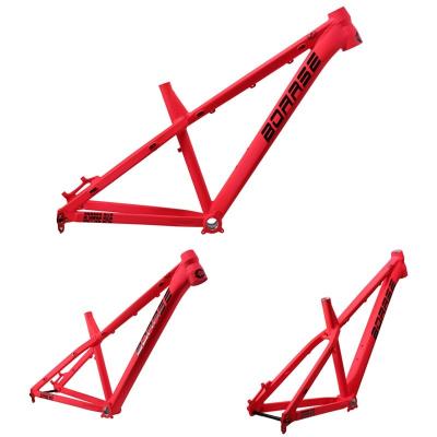 China 2021 New Arrival Aluminum 26er 27.5er AM All Mountain Bike Hardtail Bicycle Frame With Seat Clamp 142*12(Thru-axle) Pink for sale