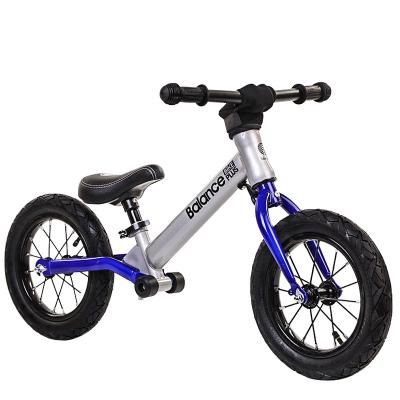 China 12in High Carbon Steel  Children Suspesnion Balance Bike  Baby Balance Bike Silver-Blue for sale