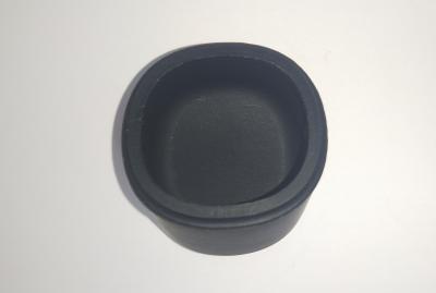 China Black Silicone Rubber Parts Cylindrical Rubber Handle Sleeve 1*25mm for sale