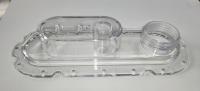 China Custom Injection Molding PE/PP Transparent Plastic Base Plastic Parts for sale