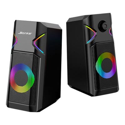 China RGB Gaming Computer Speaker USB Laptop Small Audio Super Volume Desktop Subwoofers for sale