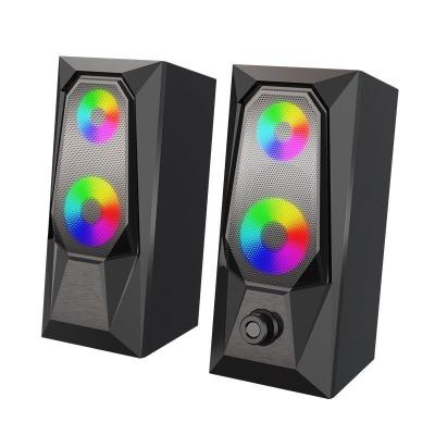 China RGB Gaming Computer Speaker USB Laptop Small Audio Super Volume Desktop Subwoofers for sale