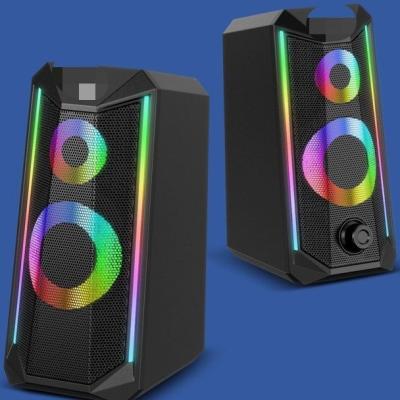 China RGB Gaming Computer Speaker USB Laptop Small Audio Super Volume Desktop Subwoofers for sale