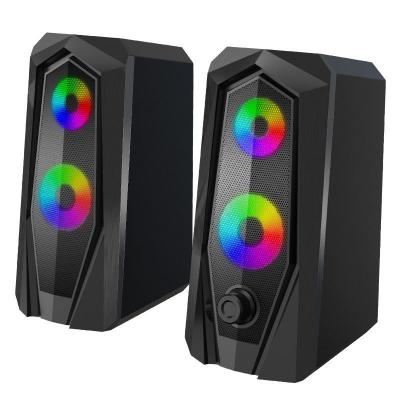 China RGB Gaming Computer Speaker USB Laptop Small Audio Super Volume Desktop Subwoofers for sale