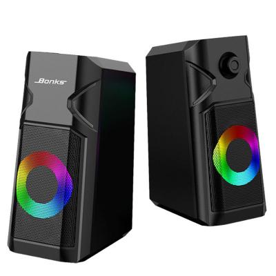 China RGB Gaming Computer Speaker USB Laptop Small Audio Super Volume Desktop Subwoofers for sale