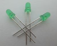 China 570 - 575nm light Indicator LED diffused green light emitting diode for sale