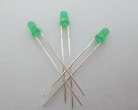 China 570 - 575nm light Indicator LED diffused green light emitting diode for sale