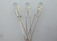 China 3mm round pure blue Indicator LED with water clear diffused LED diode components for sale