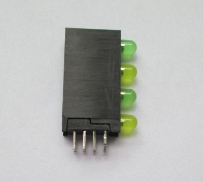 China Four 3.0mm Round Type Housing LED Lamps Two Yellow Green and Two Yellow Color for sale