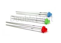 China 1.8mm Round Top Led Light Emitting Diode InGaN Chip Material With Rectangle Flange for sale