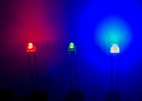 China 1.8mm Round Top Led Light Emitting Diode InGaN Chip Material With Rectangle Flange for sale