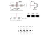 China 8/10 Segment Red LED Bar graph Display Led Array Super Bright Red Bargraph with Black face Digital Display for sale