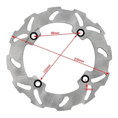 China Lightweight 220mm Rear Brake Disc Rotor for Honda CR E 125 CR R 125 AX-1 250 Fixed Design 4 Mounting Holes 0.62kg for sale