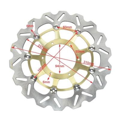 China 310mm Floating Brake Disc Rotor for Honda Racing Bike CB 1000 R CBR RR 1000 CTX ABS 1300 4.5mm Thickness 1.50kg for sale