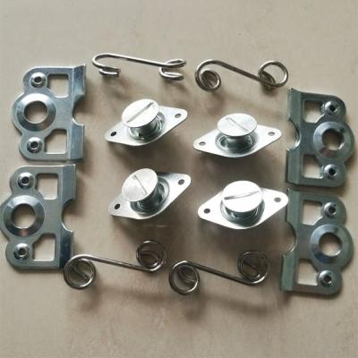 China Maßgeschneiderter DZUS-Verschluss 7/16 Selbst-Auswurfstahl-Schlittenkopf.500-Griff mit Federrückplatten zum Ersetzen/Reparatur zu verkaufen