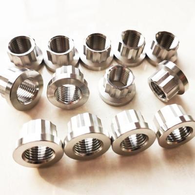 China Effortless Installation DIN Standard 7/16 Inch UNF 20 Thread 12 Point Titanium Nuts for Heavy Duty Equipment for sale