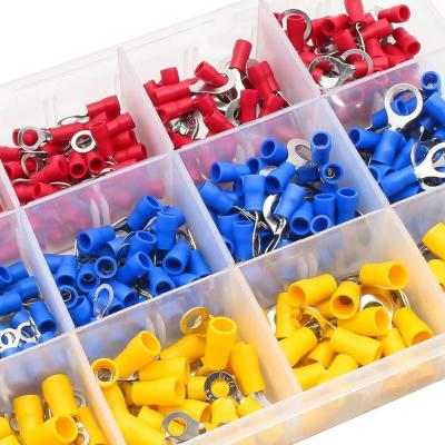 China 480pcs Insulated Terminals Electrical Crimp Connector Butt Spade Ring Fork Terminal Set Kit With Case for Year Universal for sale